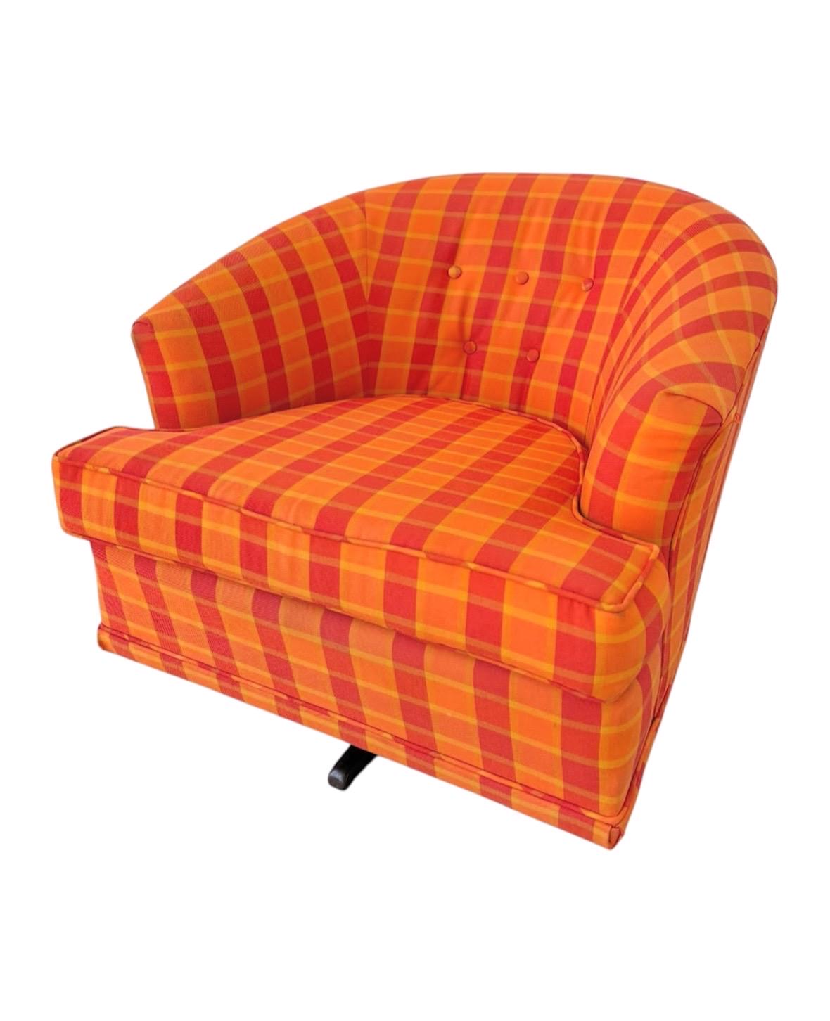 Vintage Tufted Swivel Rocker Chair Mid Century Modern - Etsy