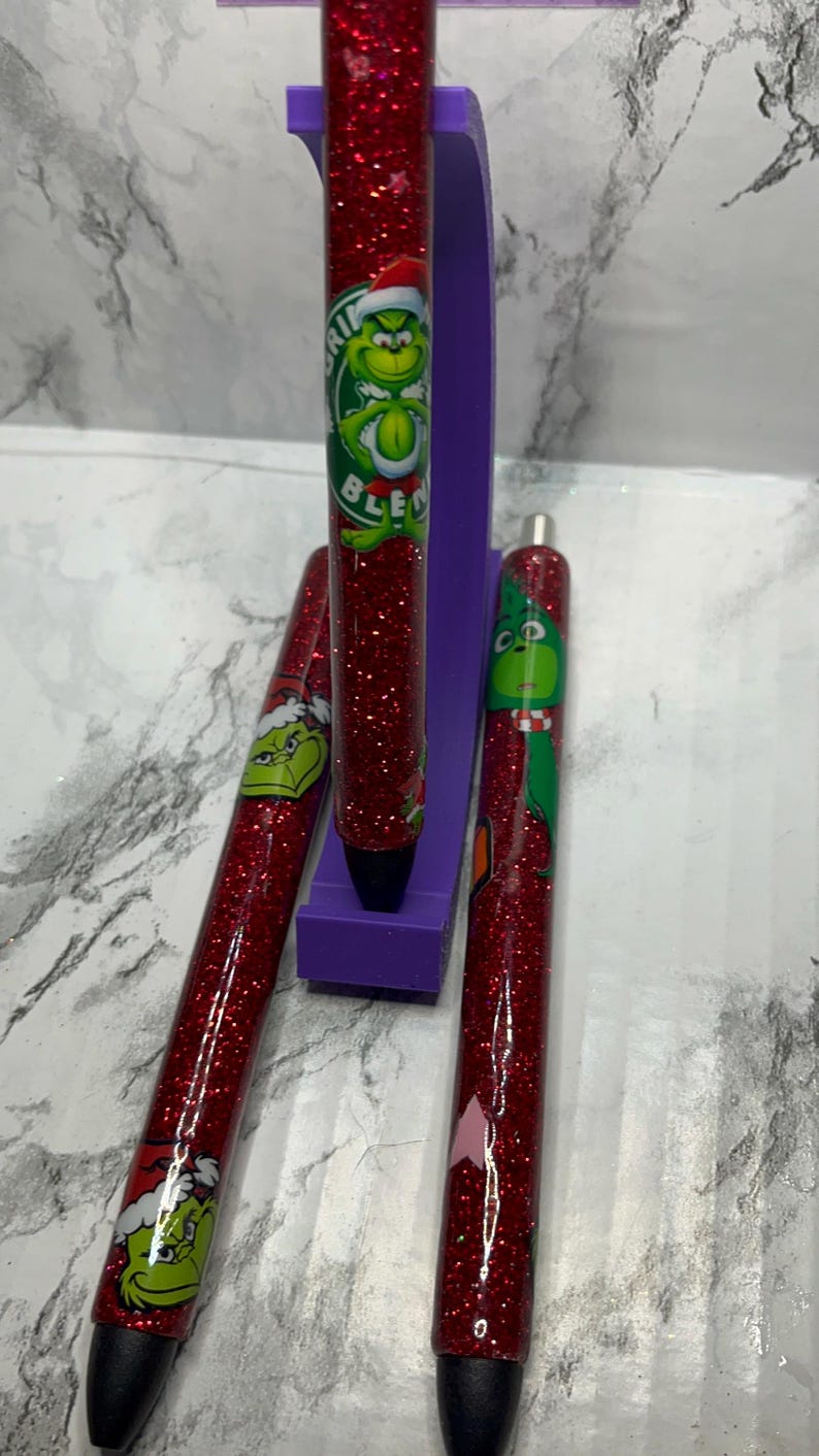 Grinch Inkjoy Pen | Christmas Holiday Character, Smooth Writing - Etsy