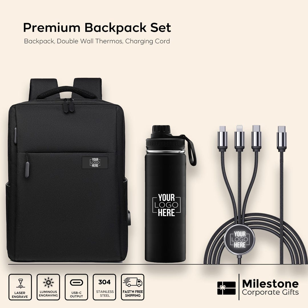 Company Backpack Set, Business Gift Set, Company Holiday Backpack Set ...