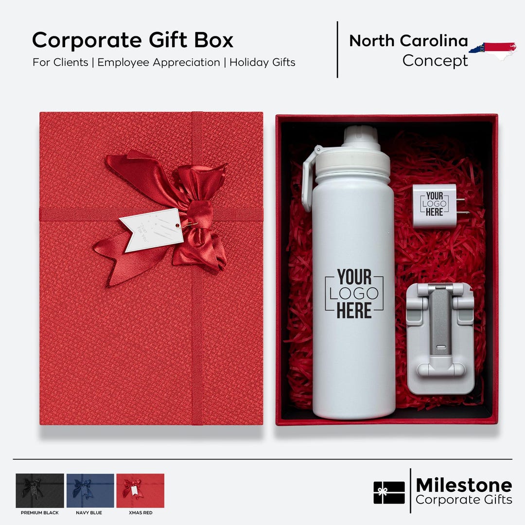 M-25, Personalized Corporate Holiday Box Gift Box, Company Logo Gift ...