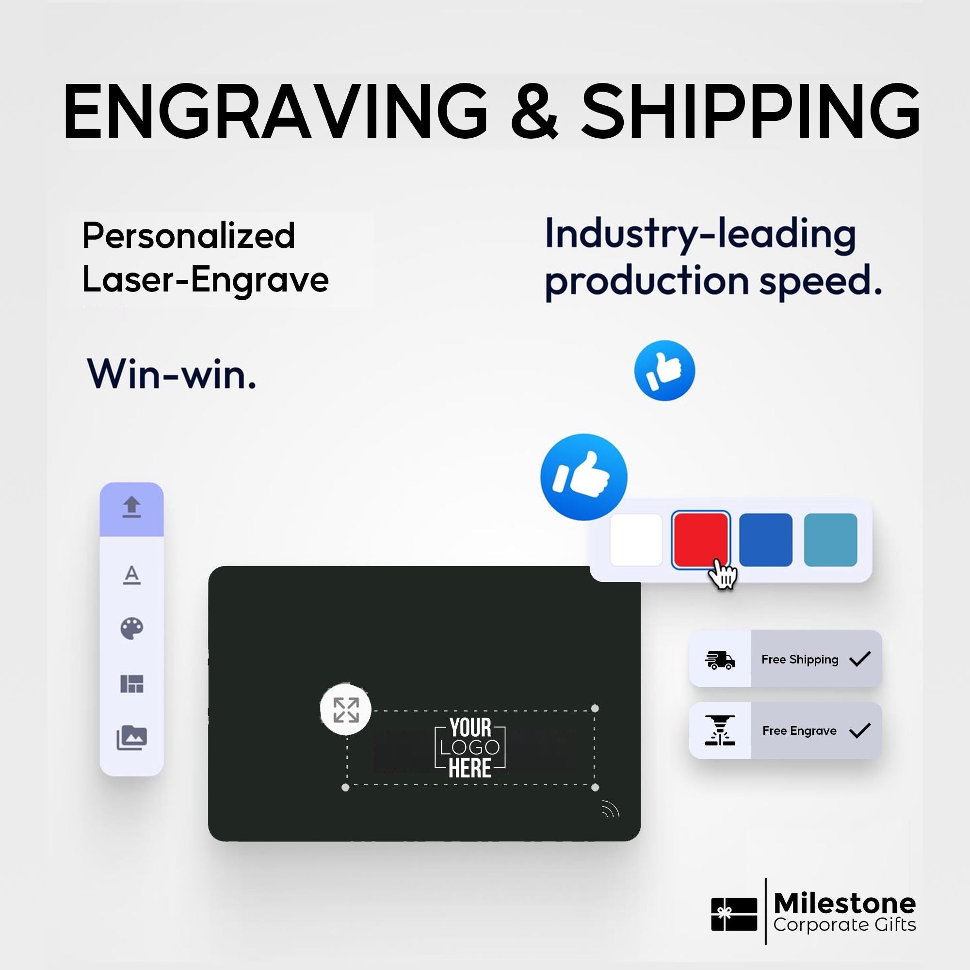 Personalized Smart Portfolio, Laser Engraved Logo, 6500mah Portfolio ...