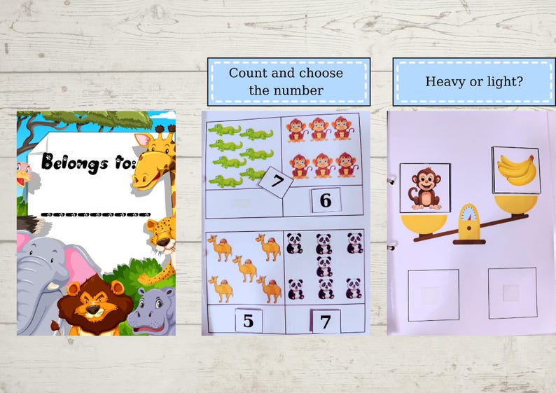 Toddler Busy Book Printable | Zoo Animals Learning Binder PDF | 34 Fun ...