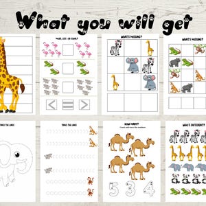 Toddler Busy Book Printable | Zoo Animals Learning Binder PDF | 34 Fun ...