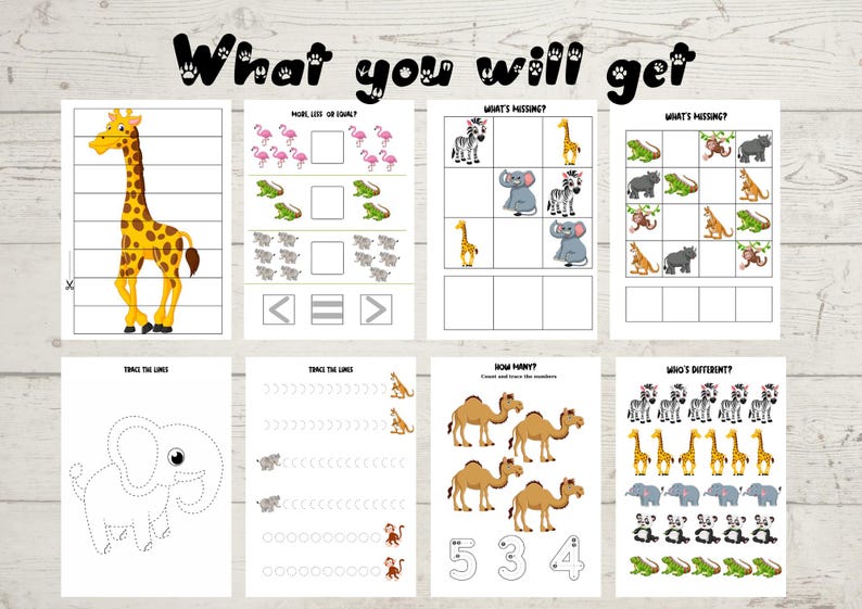 Toddler Busy Book Printable | Zoo Animals Learning Binder PDF | 34 Fun ...