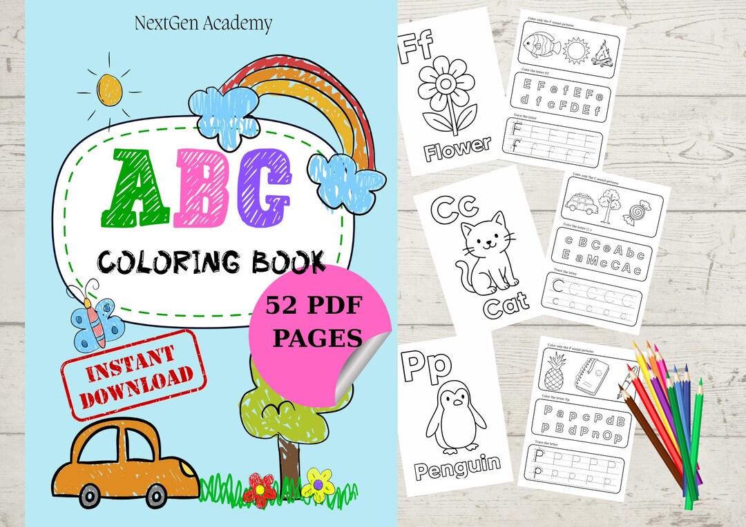 ABC Coloring Book for Kids | Alphabet Coloring & Tracing | Printable ...