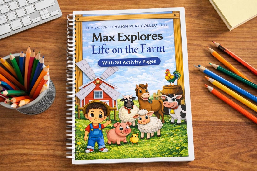 Max Explores Life on the Farm – Farm Activity Book for Kids | 30 ...