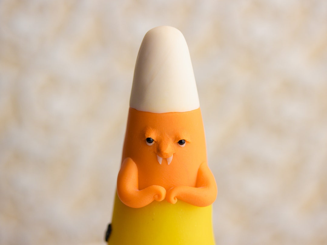 Candy Corn Person - Halloween Figurine by Bonjour Poupette - Etsy