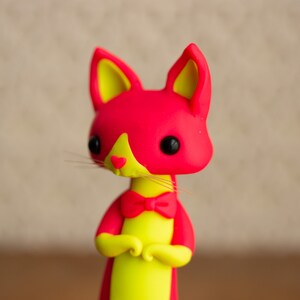 Neon Cat Figurine by Bonjour Poupette - Etsy