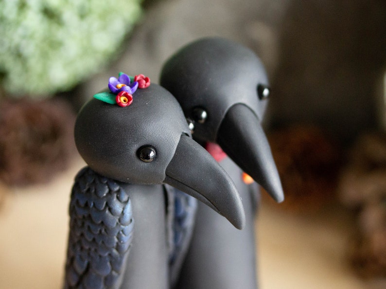 Raven Wedding Cake Topper - Etsy