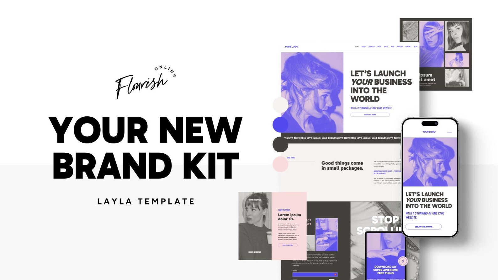 A Bold, Edgy Squarespace Template + Brand Kit for Coaches, Service ...