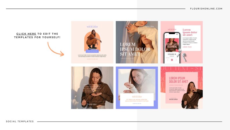 Feminine Squarespace Template + Brand Kit for Coaches, Podcasters ...
