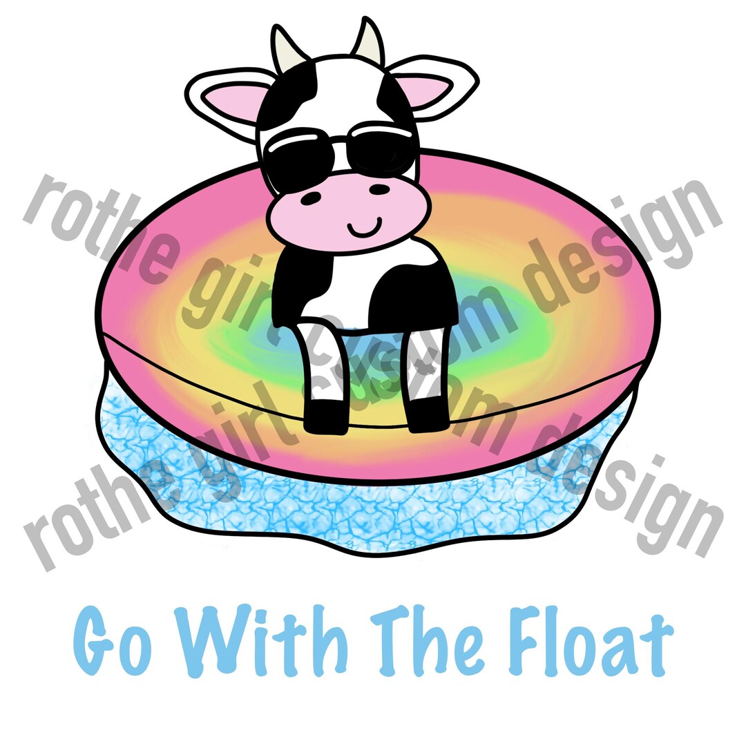 Go With the Float | Seasonal | Colorful | Summer | Swimming | Cartoon ...