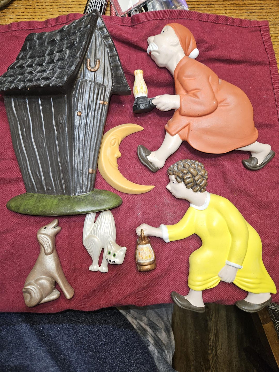 Arnel's Race to the Outhouse Vintage Ceramic Wall Art Set- 6 Pieces - Etsy