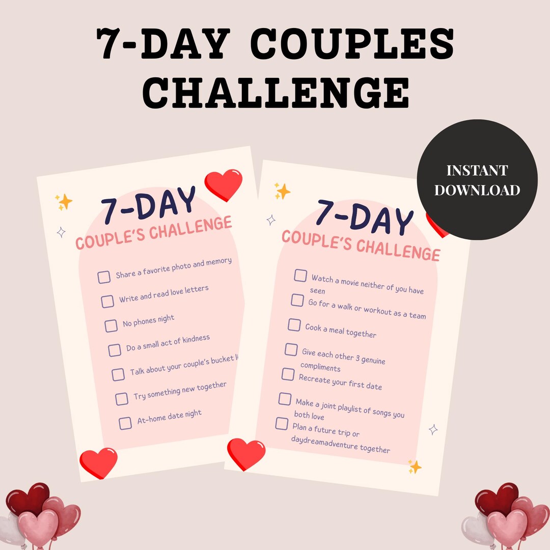 7-day Couples Challenge – Date Night Relationship Game (digital ...