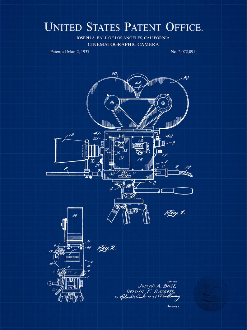 Vintage Cinema Collection | Early Movie Making Patents | 6 JPG ...