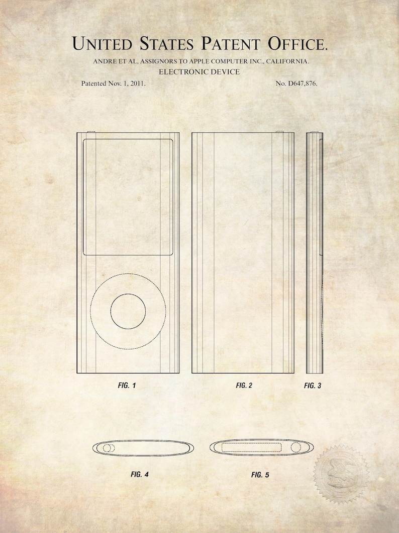 Iconic Technology Patents | 6 JPG Downloads | Smartphone, Mp3 ...