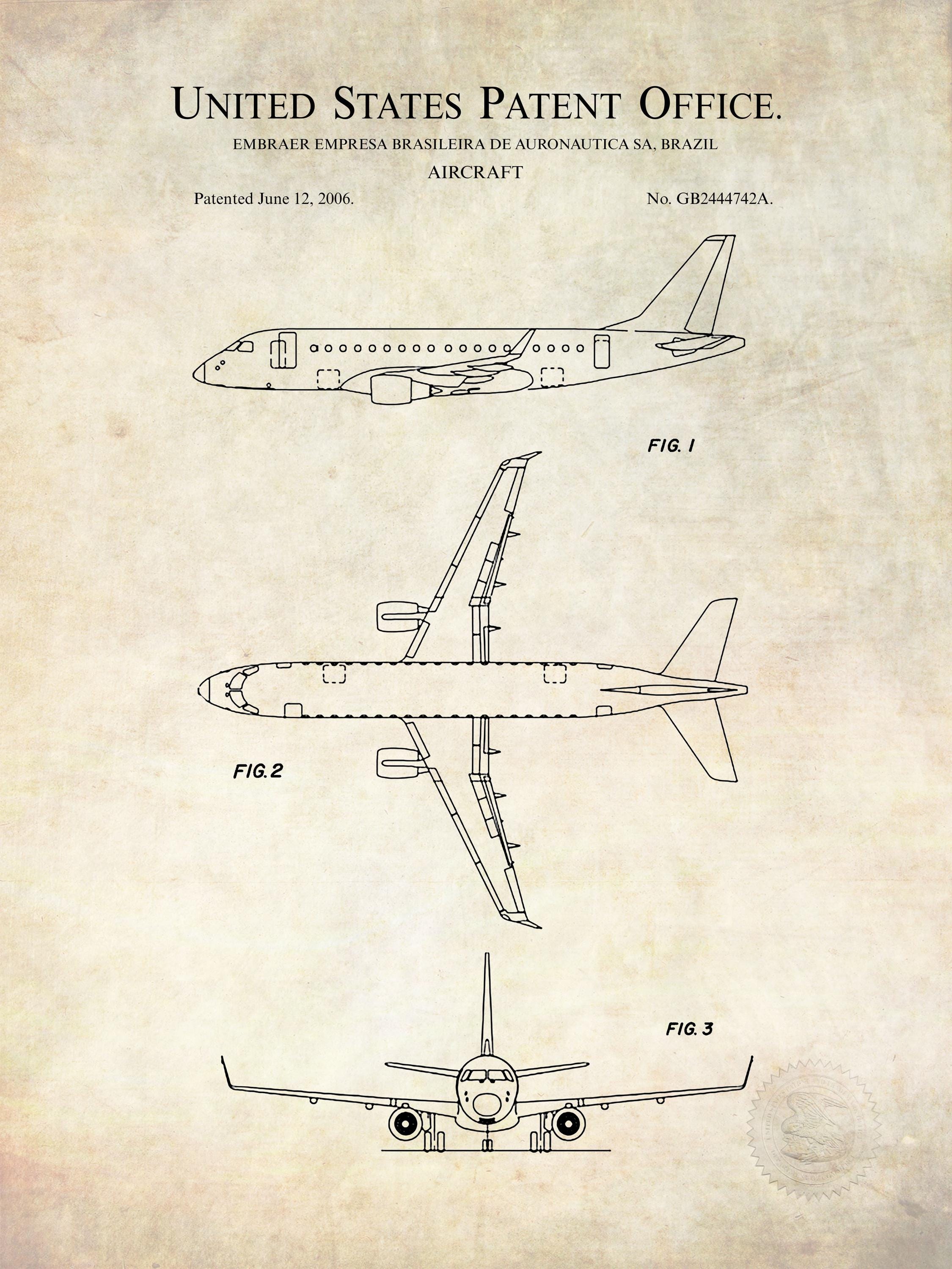 Classic Commercial Aircraft Patents | Set of 6 JPG Image Downloads ...