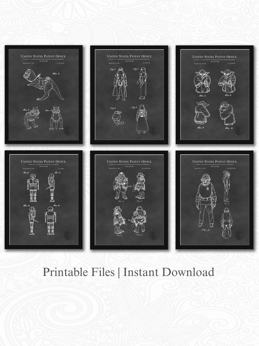 Classic Character Designs Patents | 6 JPG Download | Iconic Movie Art ...
