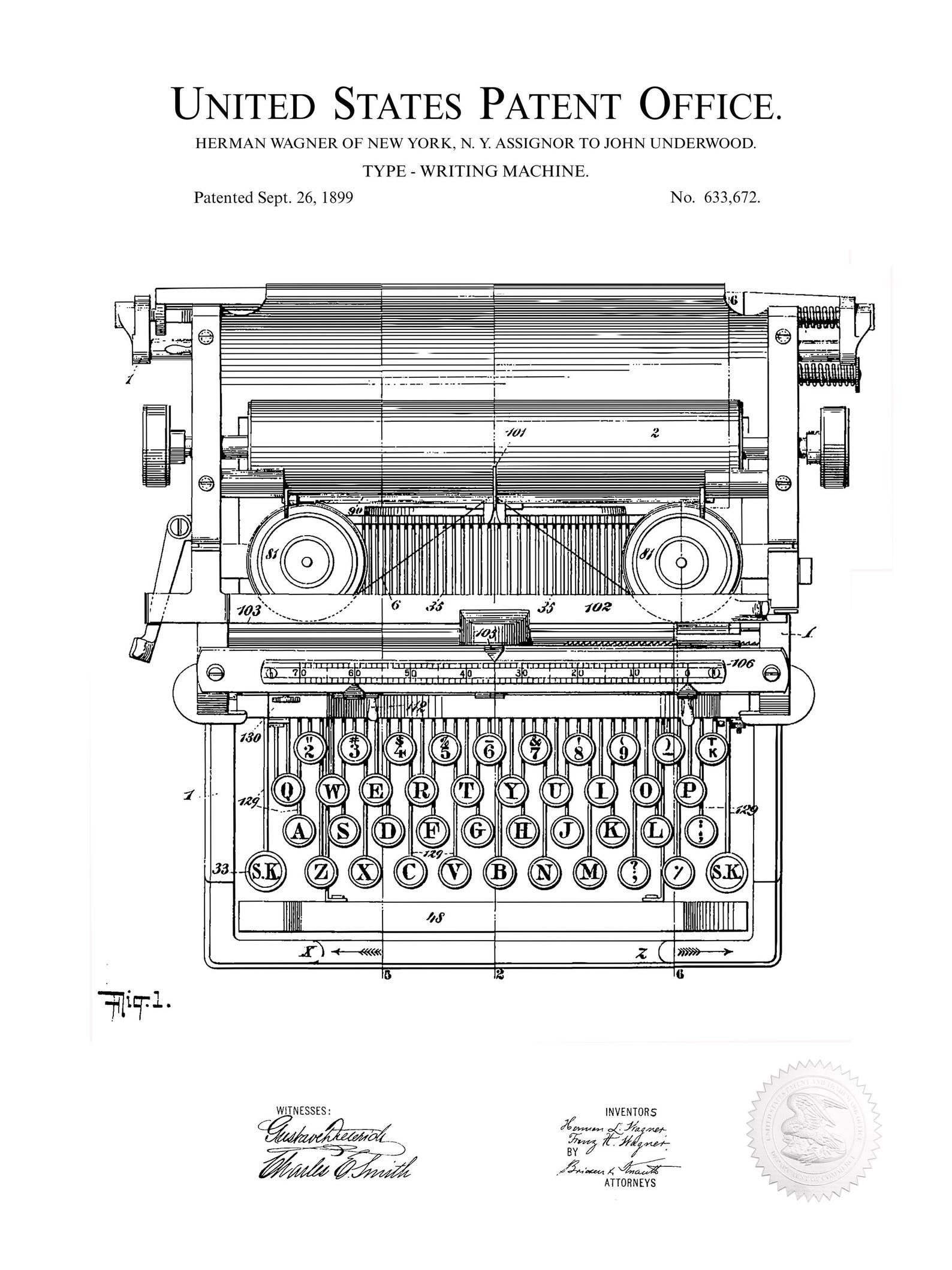 Vintage Office Patent Collection | 6 JPG Downloads | Office Decor ...