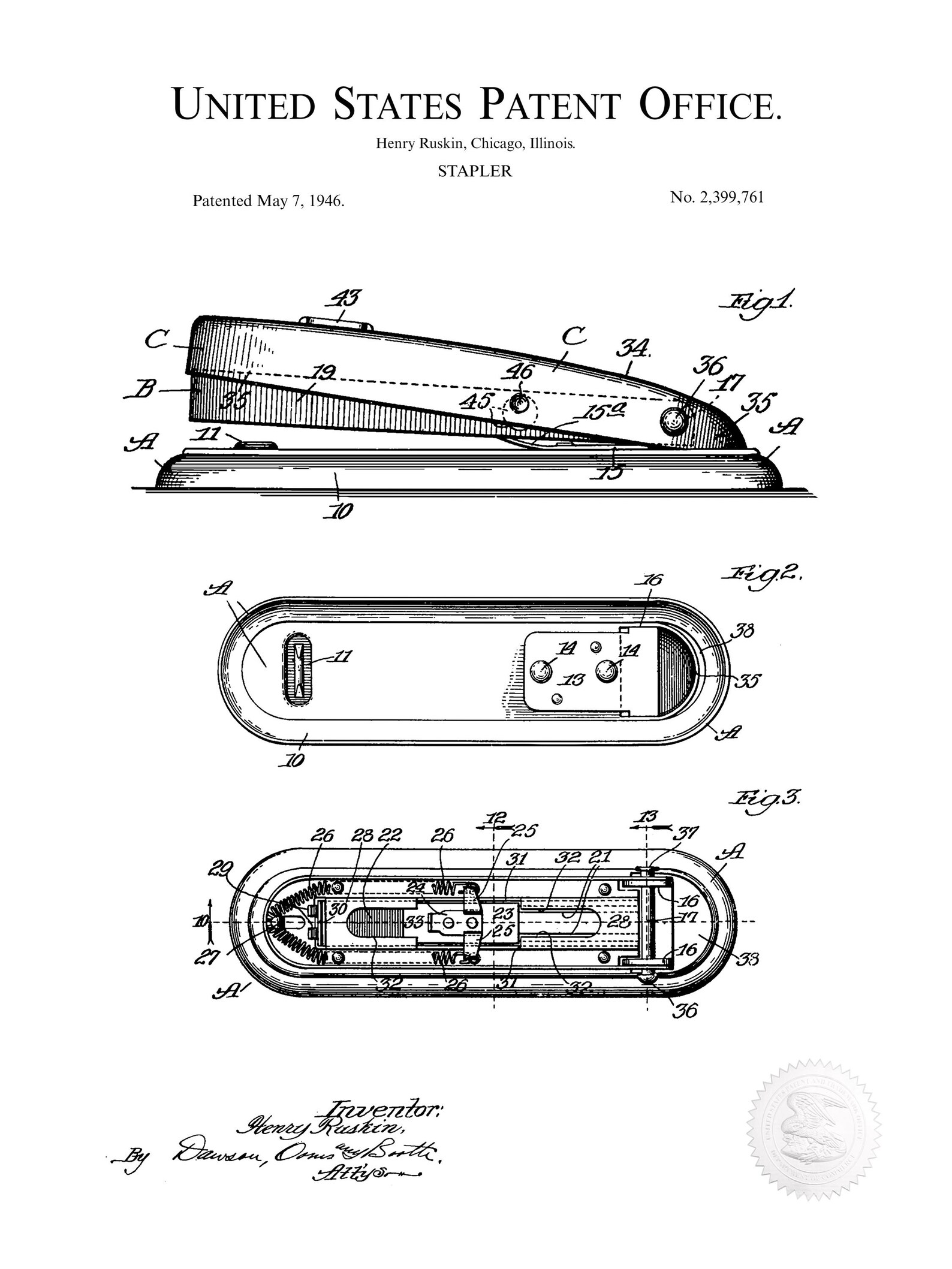 Vintage Office Patent Collection | 6 JPG Downloads | Office Decor ...