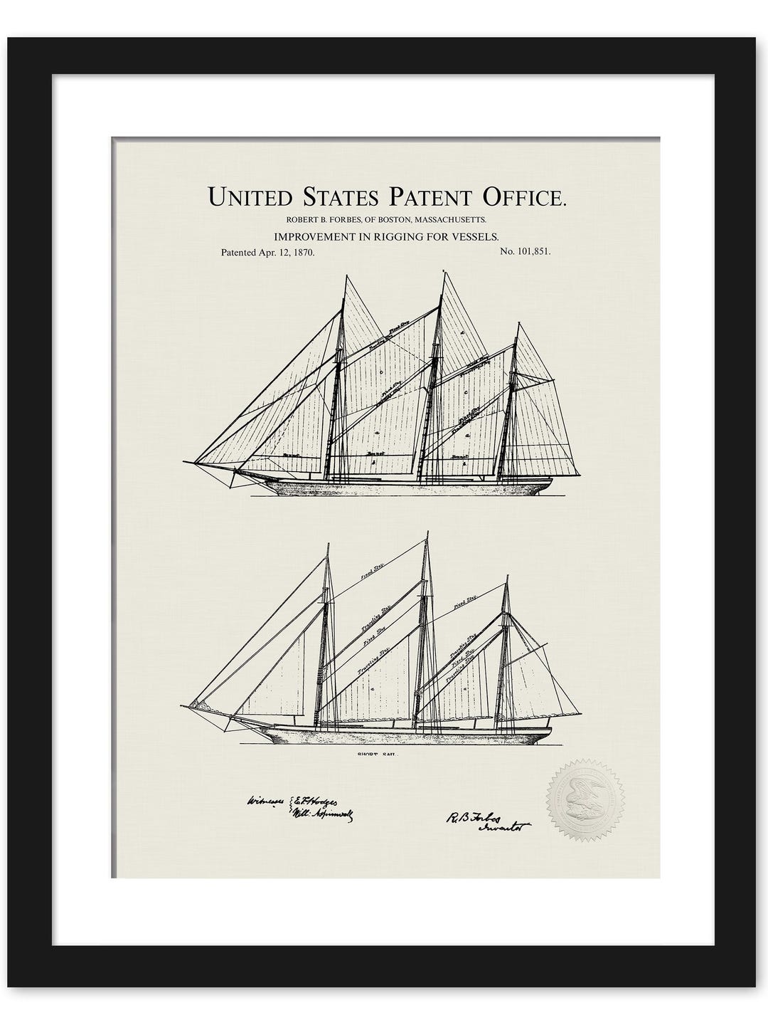 Vintage Tall Ship Design | Digital Download | Nautical Wall Art ...