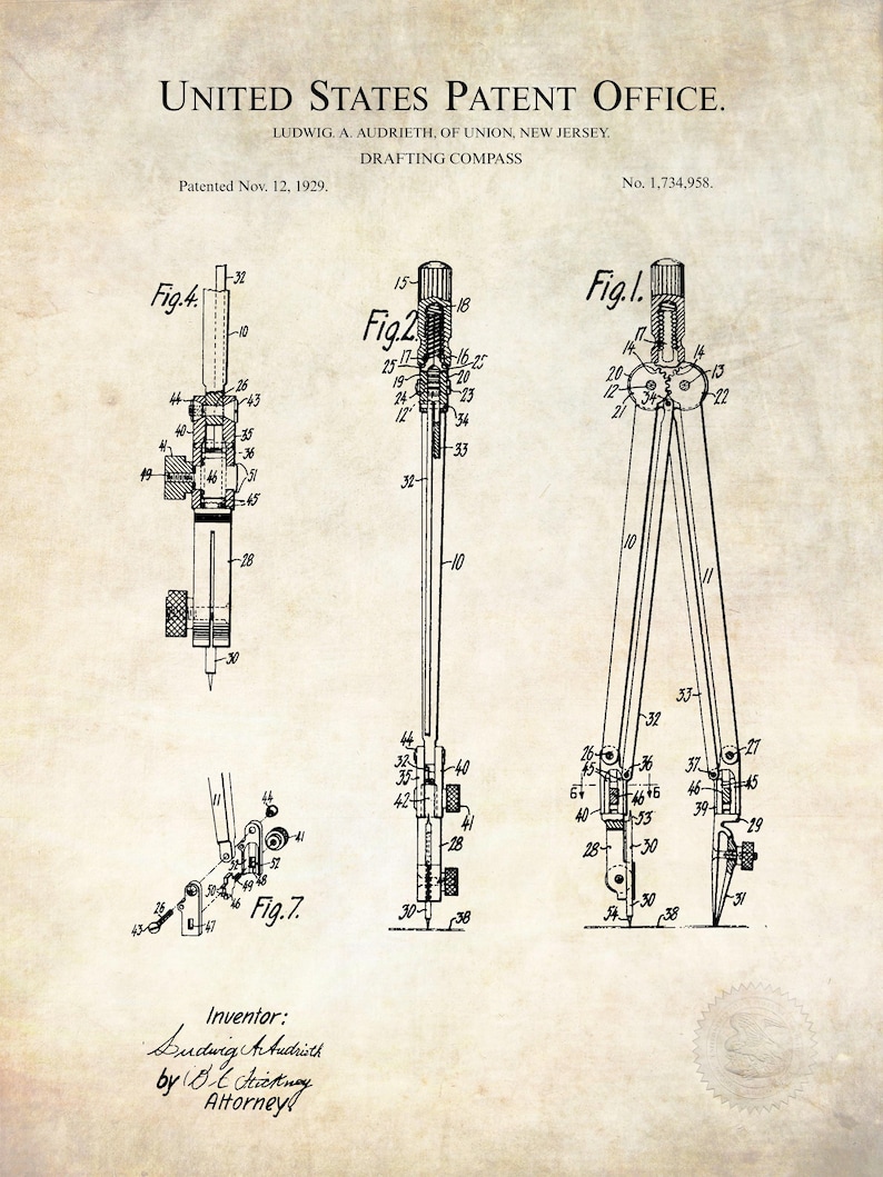 Engineering Tools Patent Set | JPG Download | Engineer Office Decor ...