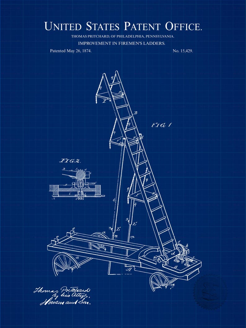 Historic Fire Equipment Patents | Set of 6 JPG Downloads | 1800s–1900s ...
