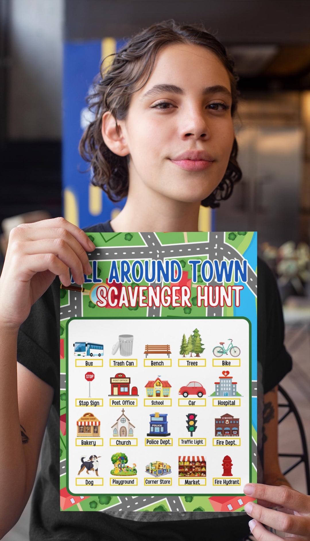 Around Town Scavenger Hunt, City Scavenger Hunt, Scavenger Hunt Puzzles ...