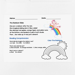 Language Learning Printable Bundle: Reading Comprehension, K-2nd Grade ...