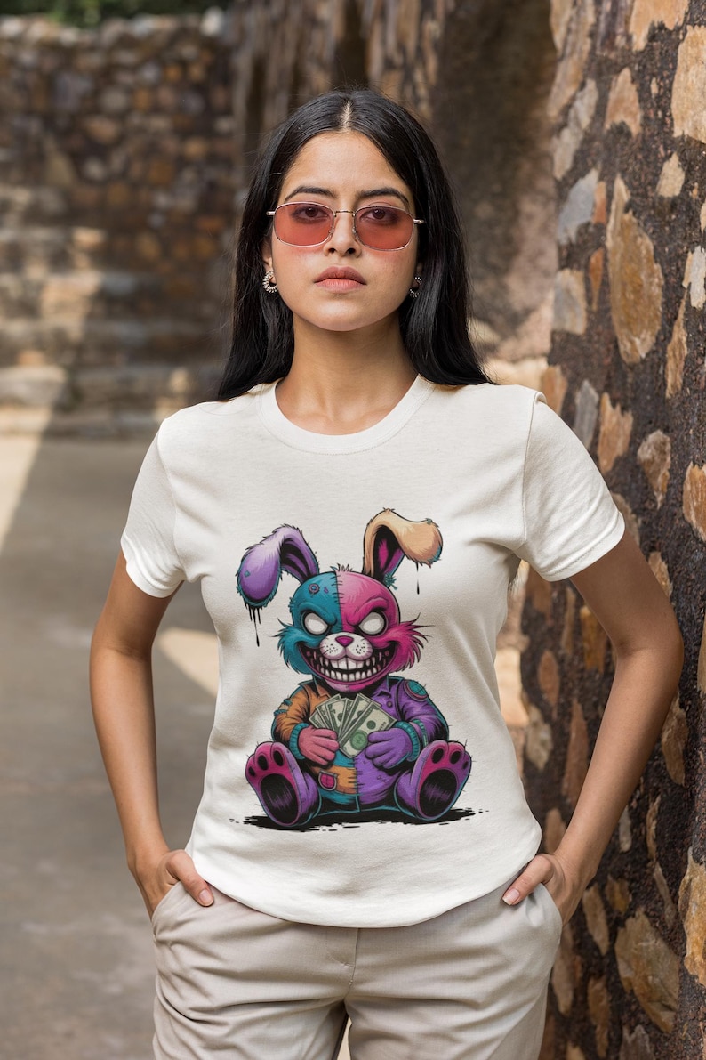 Psycho Halloween Bunny PNG: Scary Rabbit Digital Art (digital Download ...