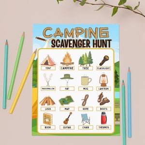 Scavenger Hunt Camping for Kids, Outdoor Scavenger Hunt, Wildnerness ...