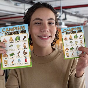 Camping Scavenger Hunt for Kids: Outdoor Nature Games (digital Download ...
