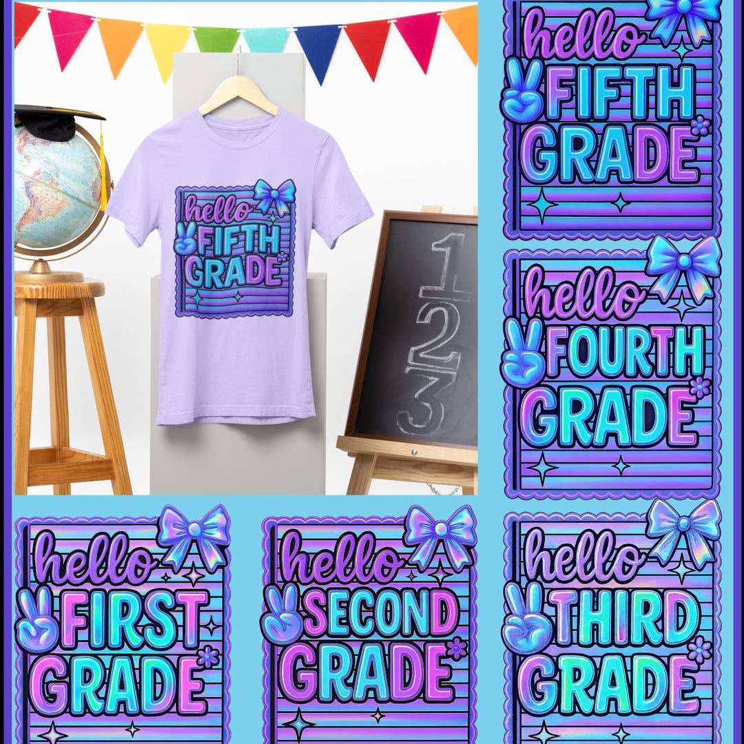 Preppy Back to School PNG Bundle: Coquette Y2K Designs (digital ...