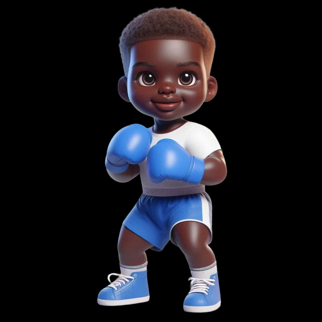Afro Boxing Boy PNG: Toddler Boxer Clipart (digital Download) - Etsy