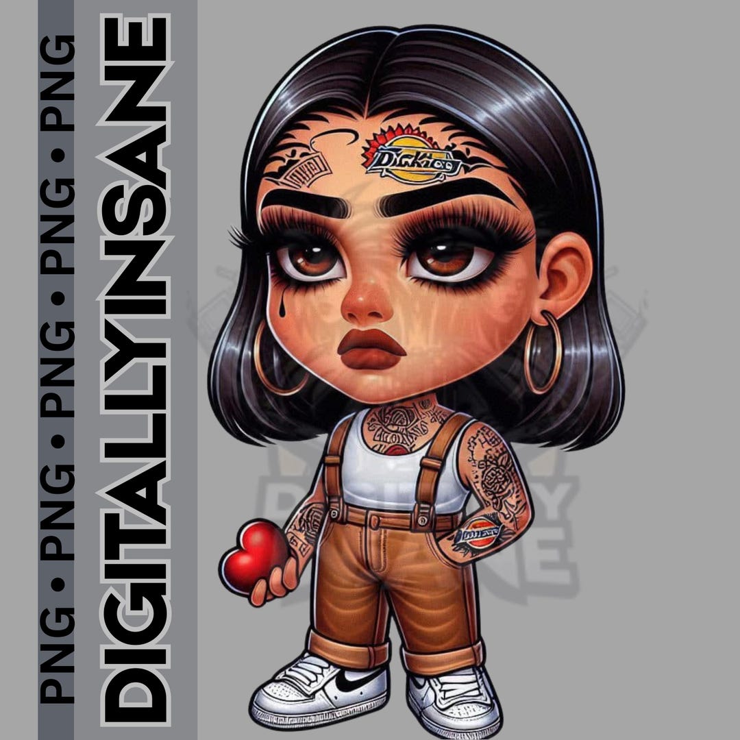 Chibi Png, Chicana Png, Homies Png, Chicana Style Art Png, Lil Homies ...