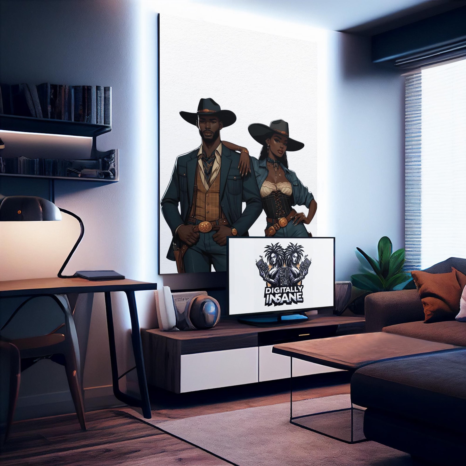 Afro Cowboy Couple PNG: Melanated Rodeo Art (digital Download) - Etsy