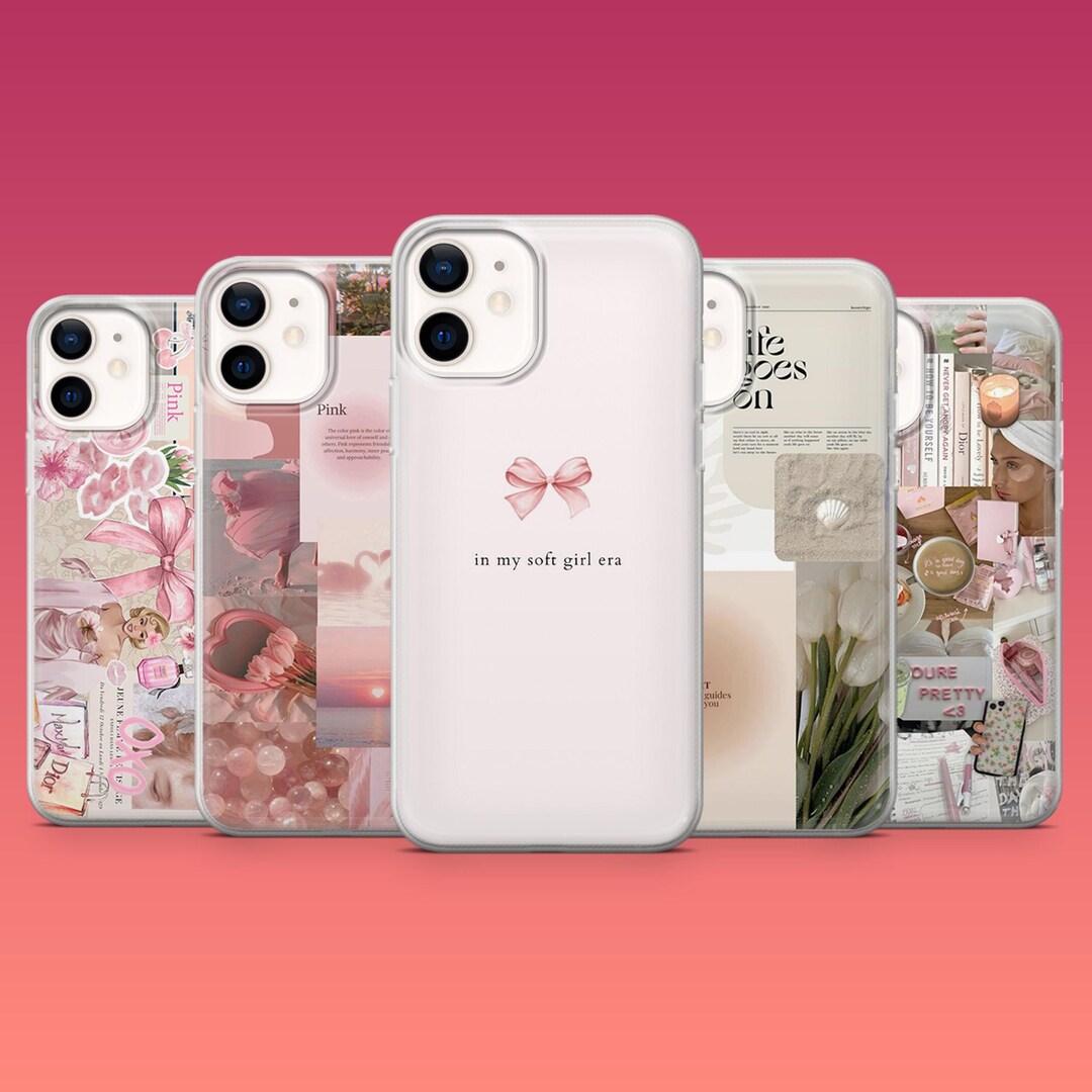 Soft Girl Phone Cases Clean Aesthetic Pink Cute Cover for iPhone 16e ...
