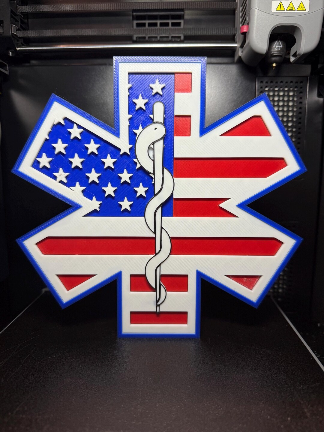 Patrotic Star of Life Display Sign - Etsy