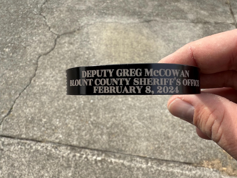 Customizable Memorial Aluminum Bracelet | First Responder & Military ...