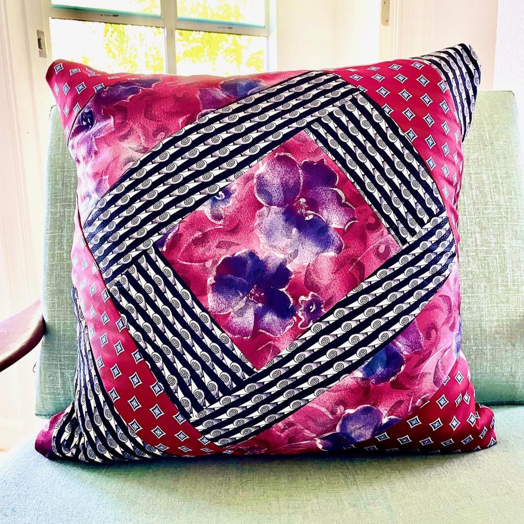 Custom Quilted Memory Pillow Made From Neckties *DEPOSIT* - Etsy