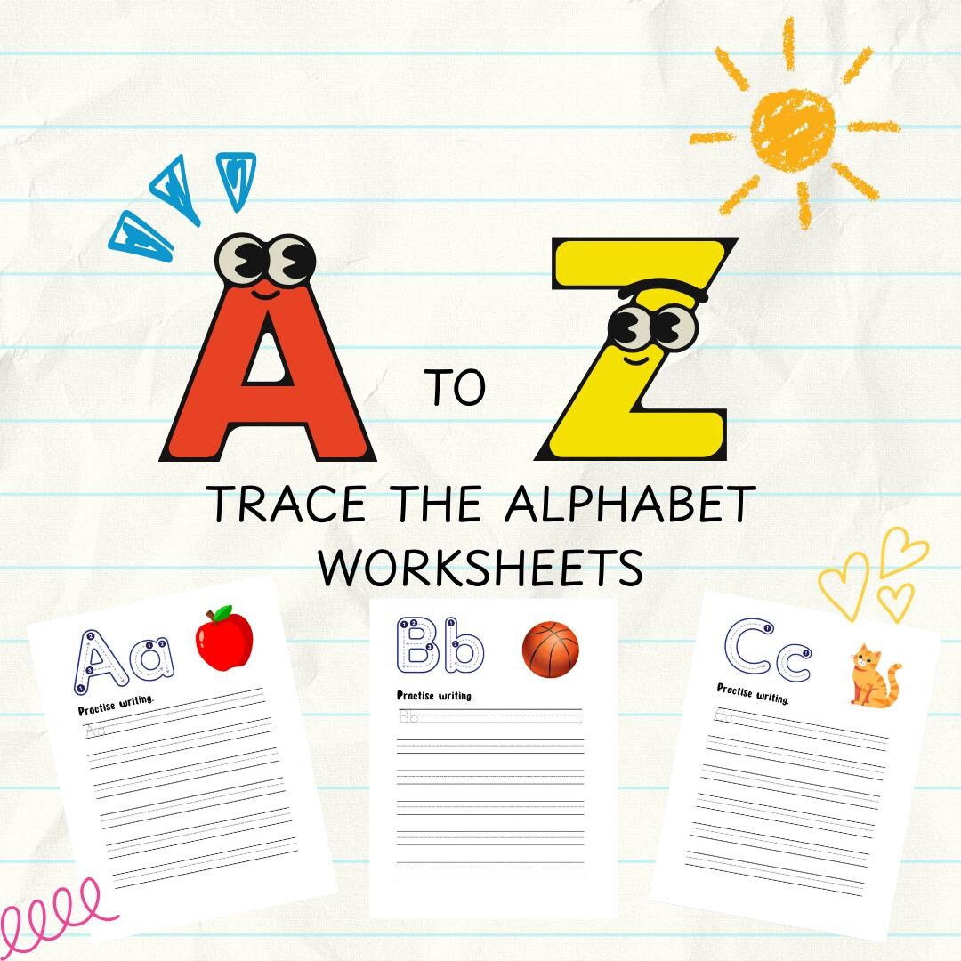 Alphabet Tracing Worksheets| A-z|handwriting Practice - Etsy