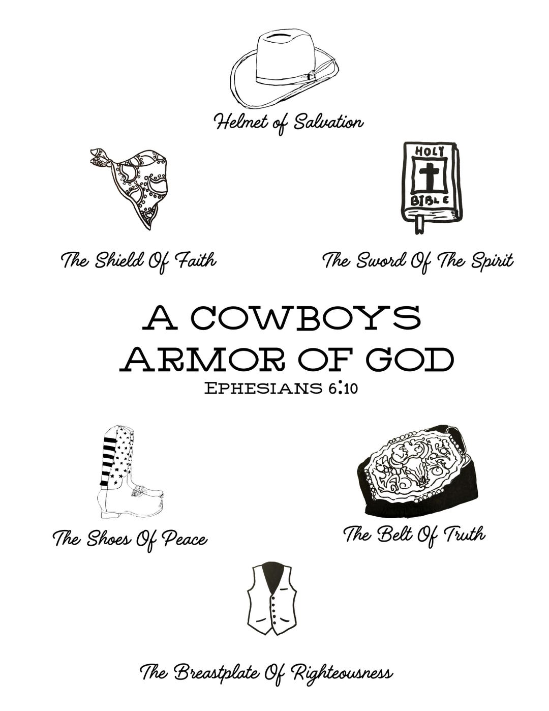 A Cowboys Armor of God - Etsy