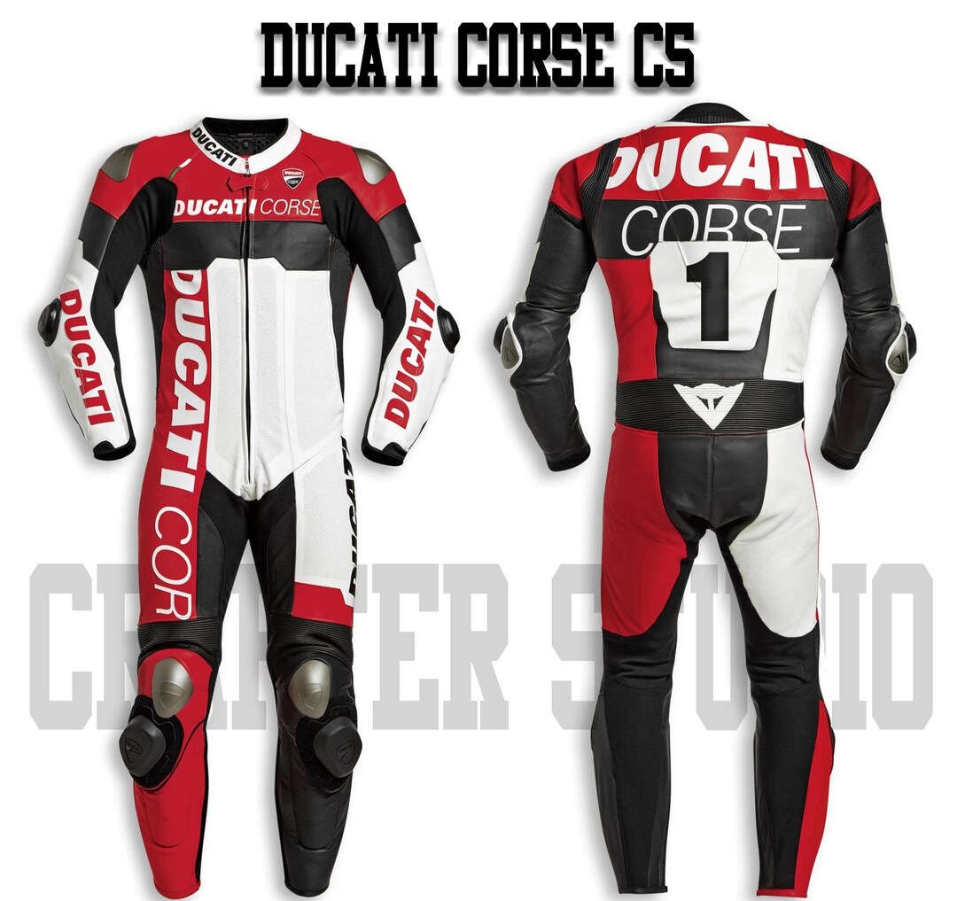 Ducati Corse Motogp Leather Racing Suits: Custom Cowhide Biker Suit - Etsy