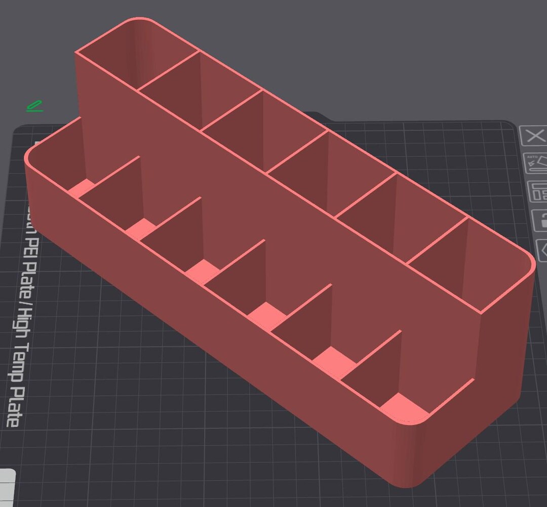 STL File - 3D Printable 12 Slot Organizer Tray, 2 Tier Desk Organizer ...