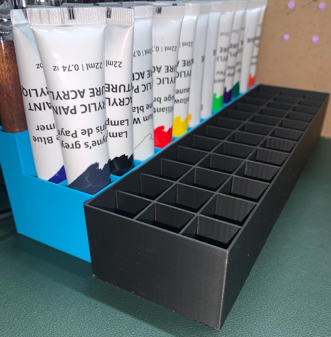 3D Printed Paint Tube Organizer – 36 Slot Rack for 22ml Artist Tubes - Etsy
