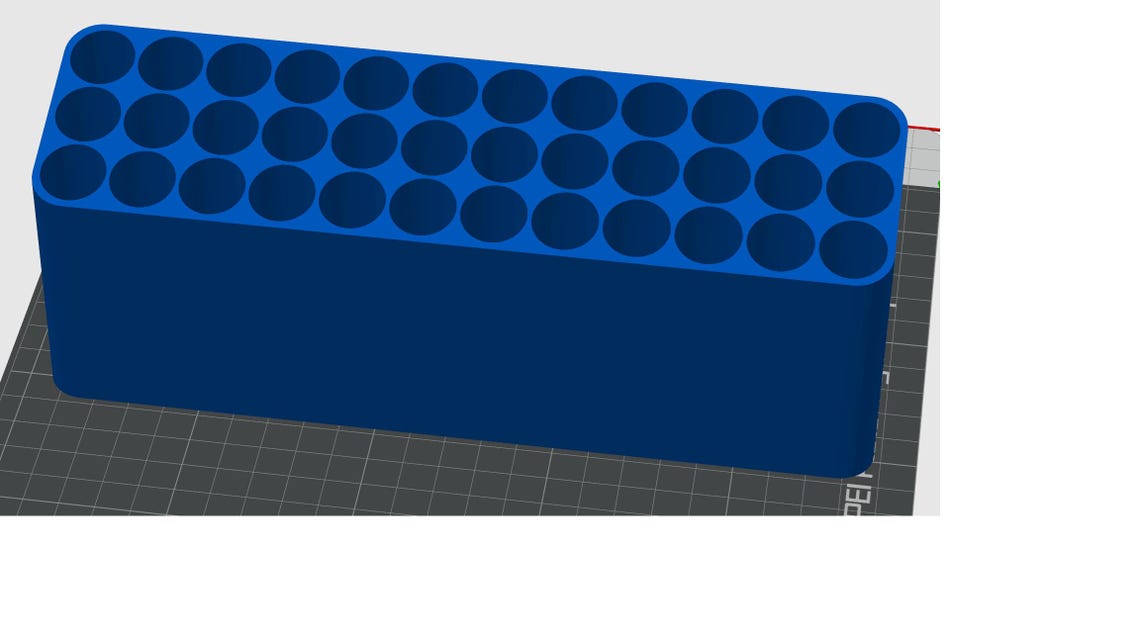 STL File – 3D Printable Acrylic Pen Holder (36 Slots, 18mm Diameter ...