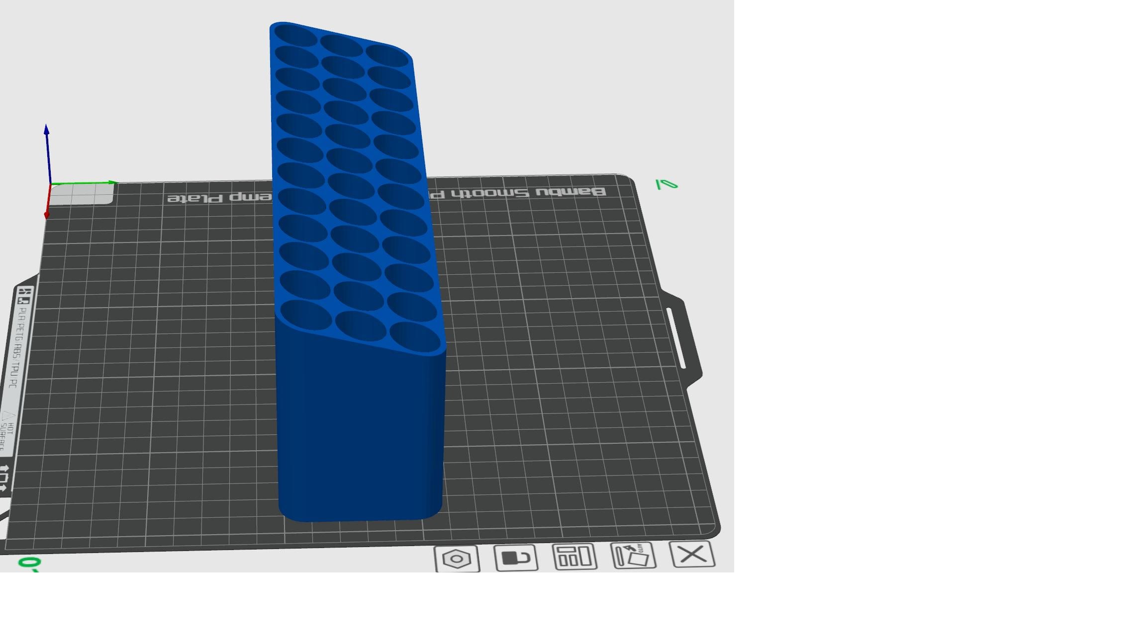 STL File – 3D Printable Acrylic Pen Holder (36 Slots, 18mm Diameter ...