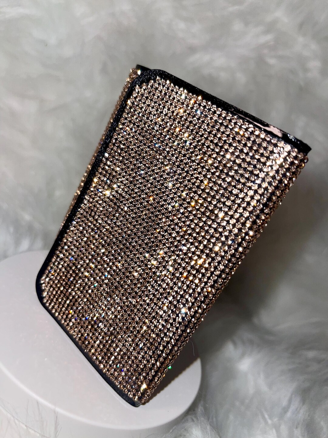 Rhinestone Bling Wallet, Luxe Gold Finish, Gift for Her, New Year Gift ...