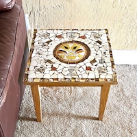 MID CENTURY Mosaic Tiled Side TABLE- Vintage, Handmade & One-of-a-kind ...