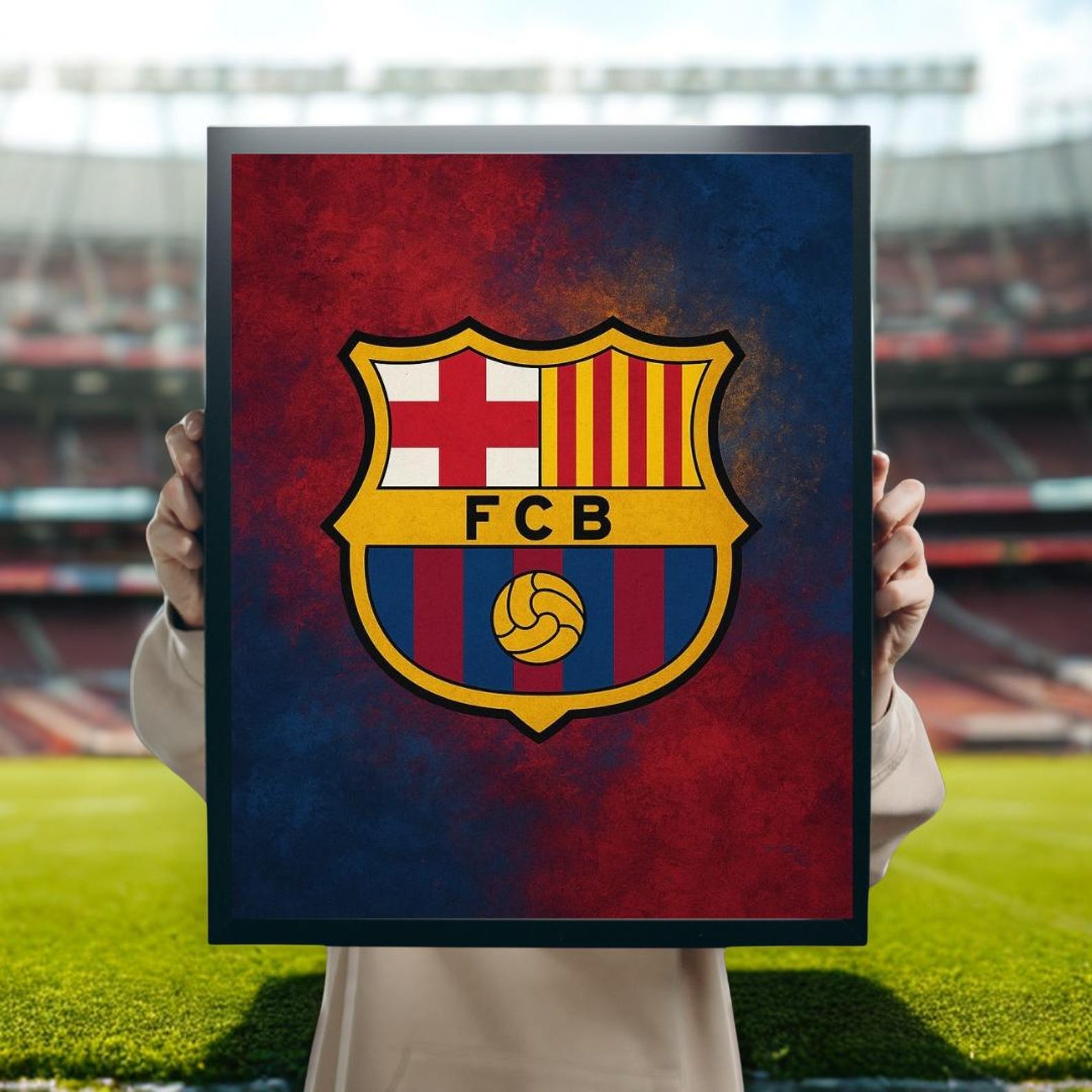 Barcelona FCB Wall Art, Modern Minimalist Print (digital Download) Home ...
